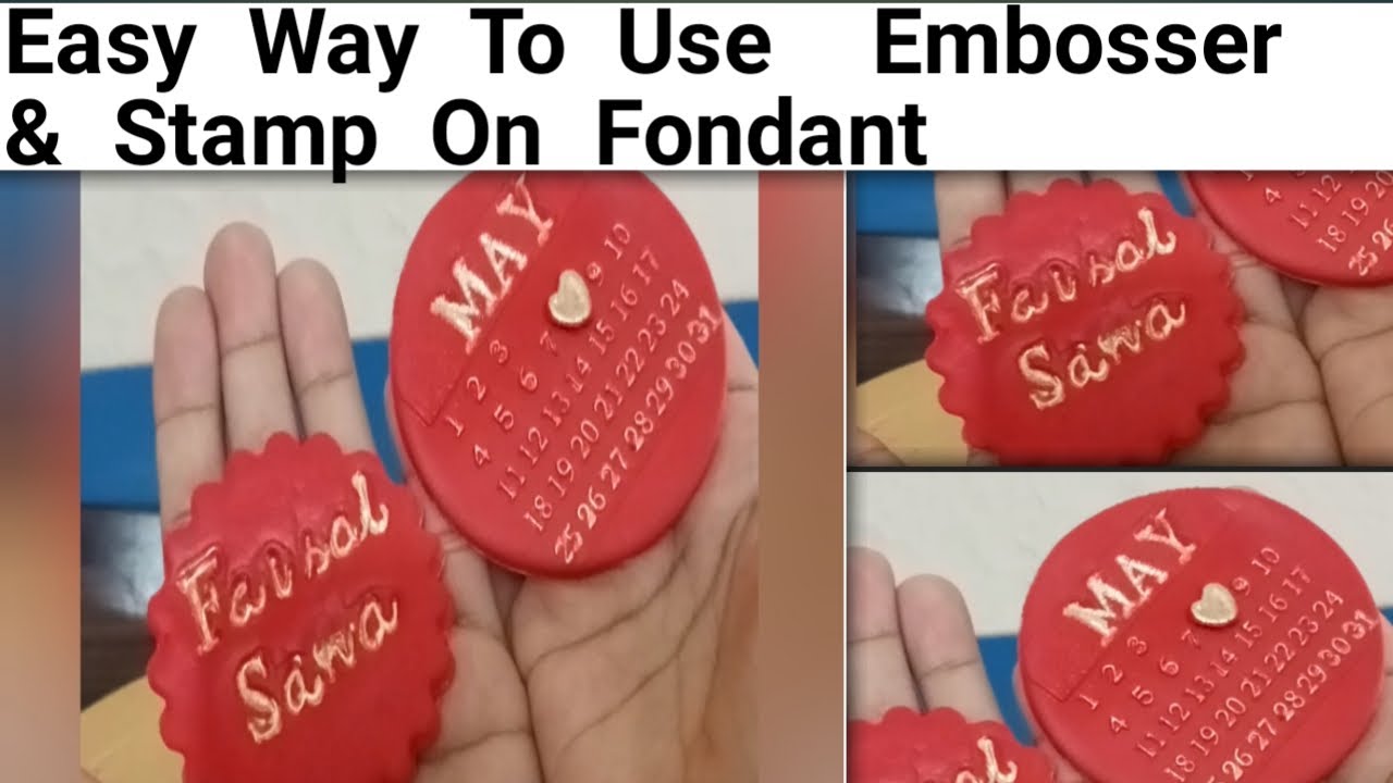 How to use emboss and stamp on fondant || fondant decorations || cake ...