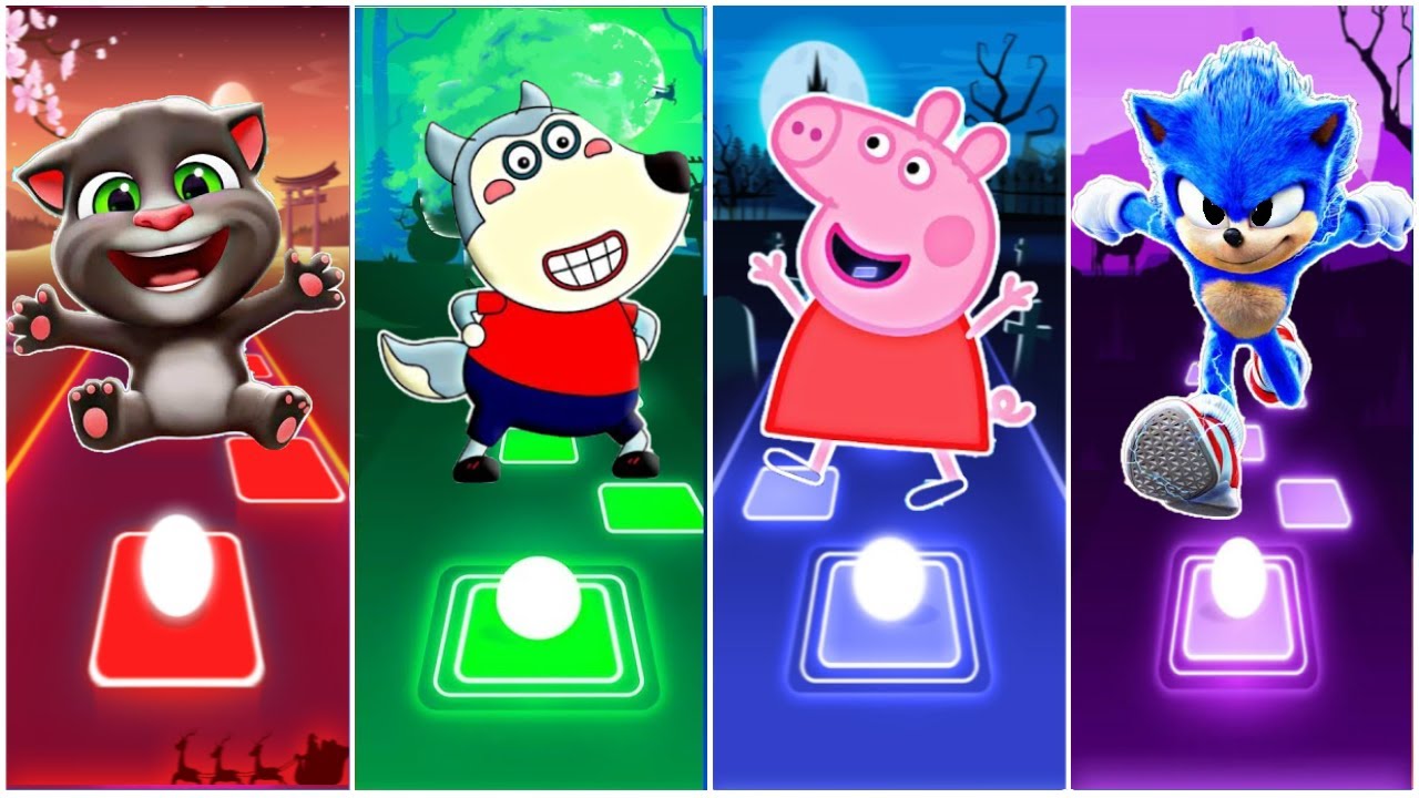 My Talking Tom 🌟 Wolfoo 🌟 Peppa Pig 🌟 Sonic ☄️ Tiles Hop EDM Rush ...