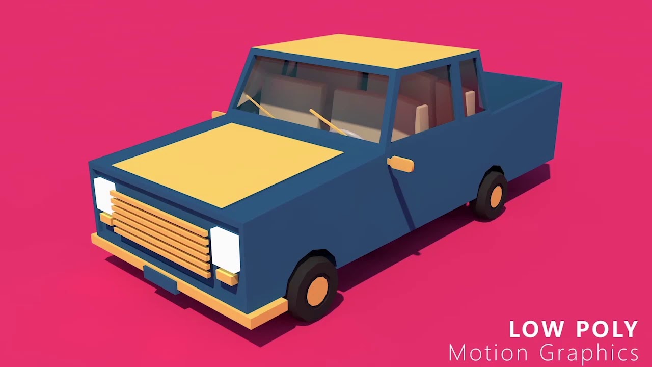 LowPoly motion graphics animation - YouTube