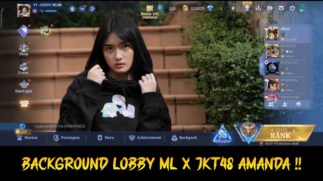 Background Lobby ML JKT48 AMANDA Terbaru - Cara Mengganti Background ...