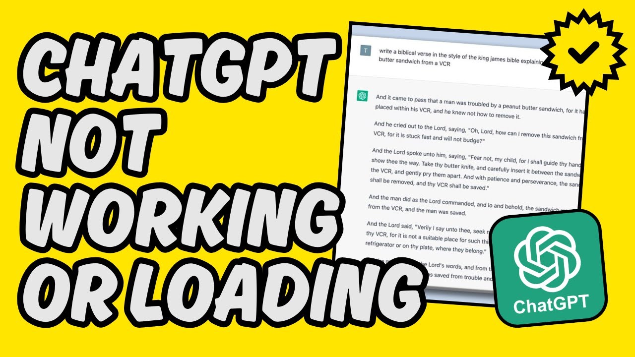 [Easy Fix] ChatGPT Not Working or Loading - YouTube