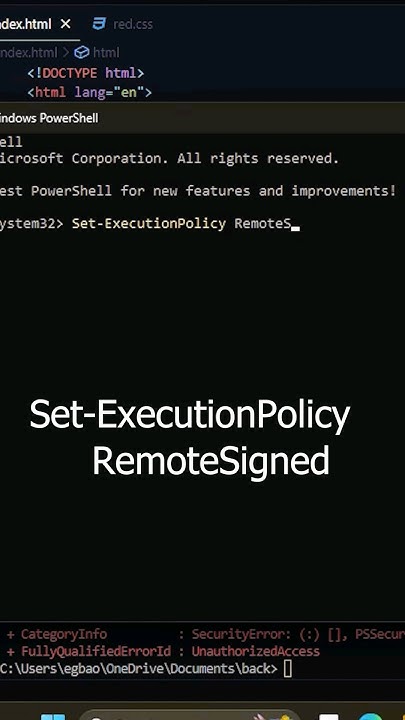 "execution of scripts is disabled on this system." FIX - YouTube