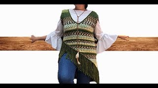 😍 CÓMO TEJER ESTE CHALECO ASIMÉTRICO EN DOS AGUJAS - FÁCIL Y RÁPIDO - YO TEJO CON LAURA CEPEDA