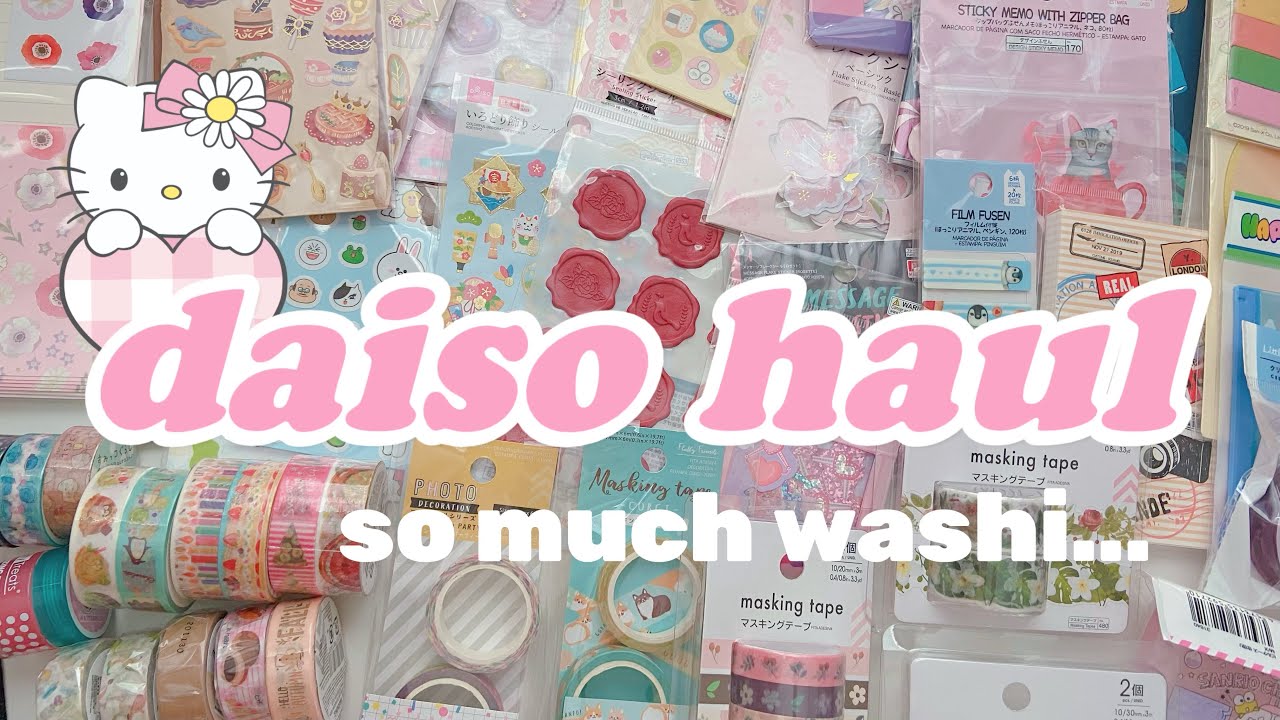 🛍️I bought so many things again | daiso haul ft so many washi #daiso #stationery #stationeryhaul ...