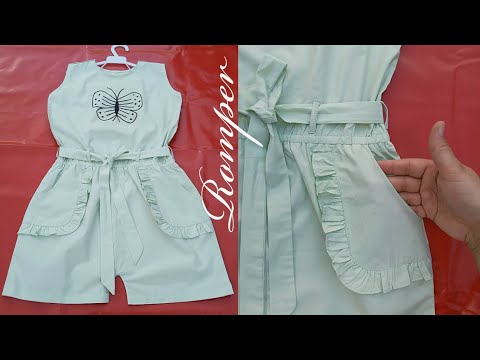 Very Easy New Style Romper Cutting and Stitching_3,4 Years old Girl ...