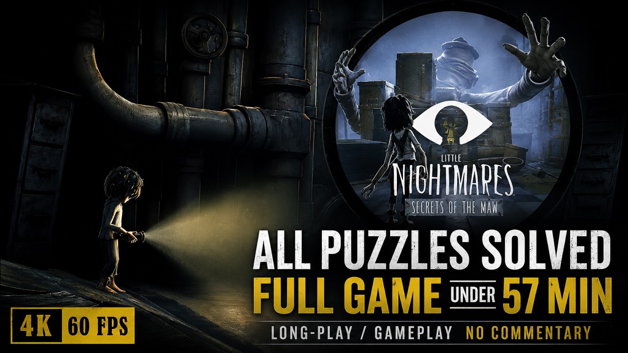 Little Nightmares Secrets of the Maw |All puzzle solved |4K 60fps|Long ...
