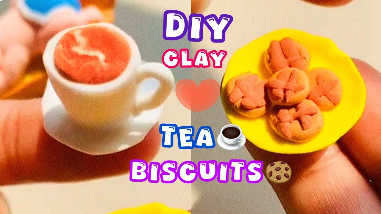 How To Make Miniature Clay Tea Biscuits With polymer Clay || Clay ...