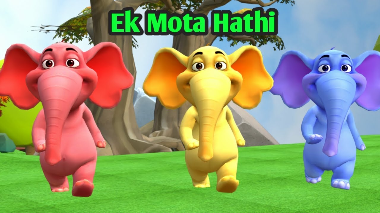Ek Mota Hathi | एक मोटा हाथी | jingle Kids | Hindi Rhymes for Kids ...