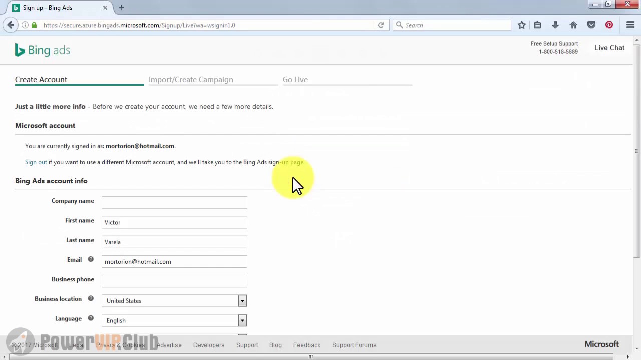 Video #5 Setting Up Your Bing Ads Account - YouTube