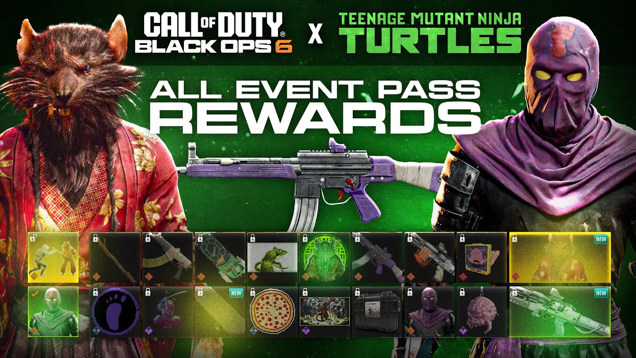 FULL Black Ops 6 TMNT Event Pass & All Rewards Gameplay Showcase... (D1 ...