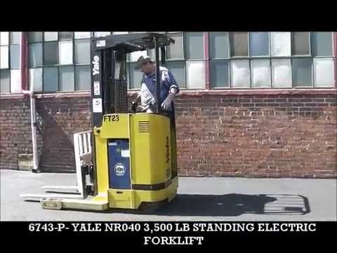 6743-P- YALE NR040 3,500 LB STANDING ELECTRIC FORKLIFT - YouTube