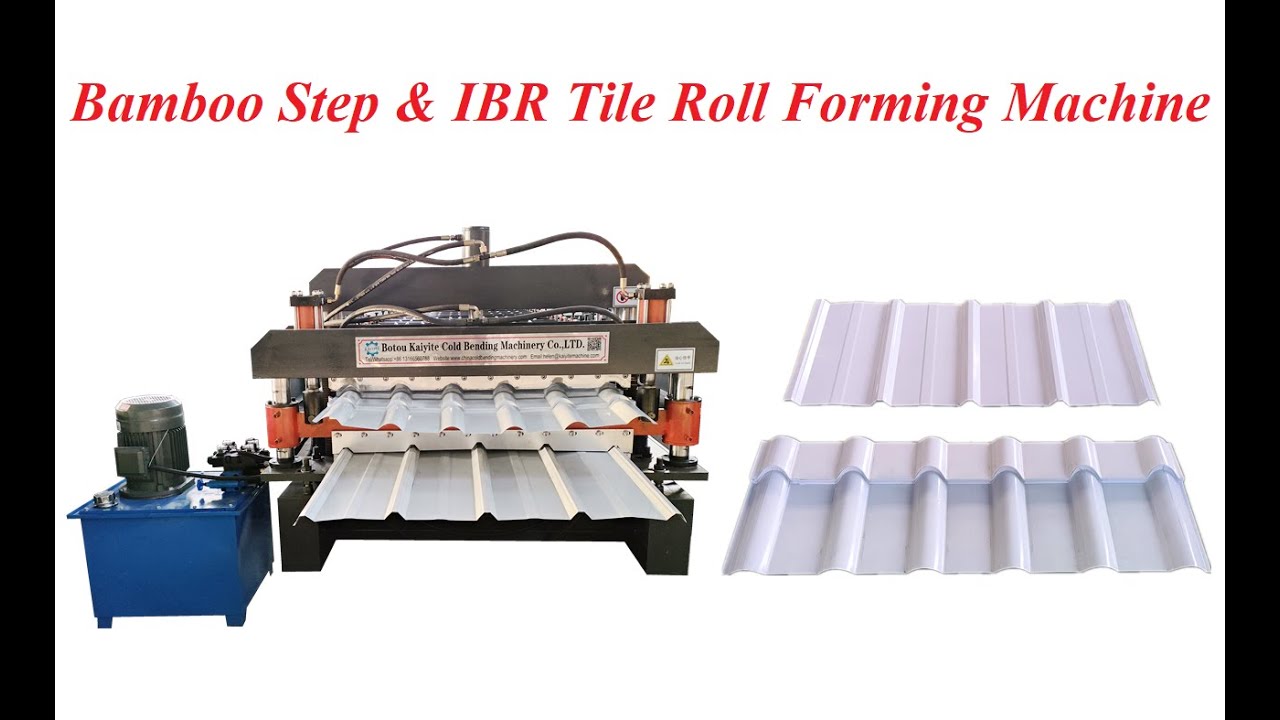 Glazed Step Tile And IBR Roof Tile Roll Forming Machine - YouTube