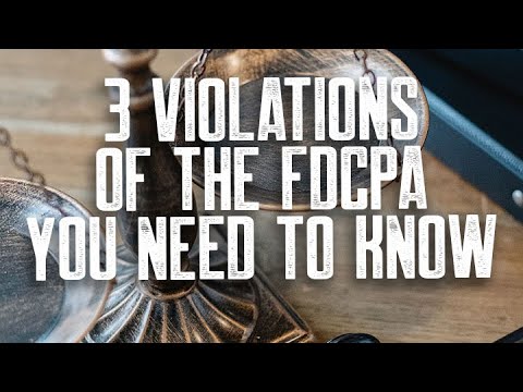 3 VIOLATIONS OF THE FDCPA YOU NEED TO KNOW || HOW TO REMOVE COLLECTIONS ...