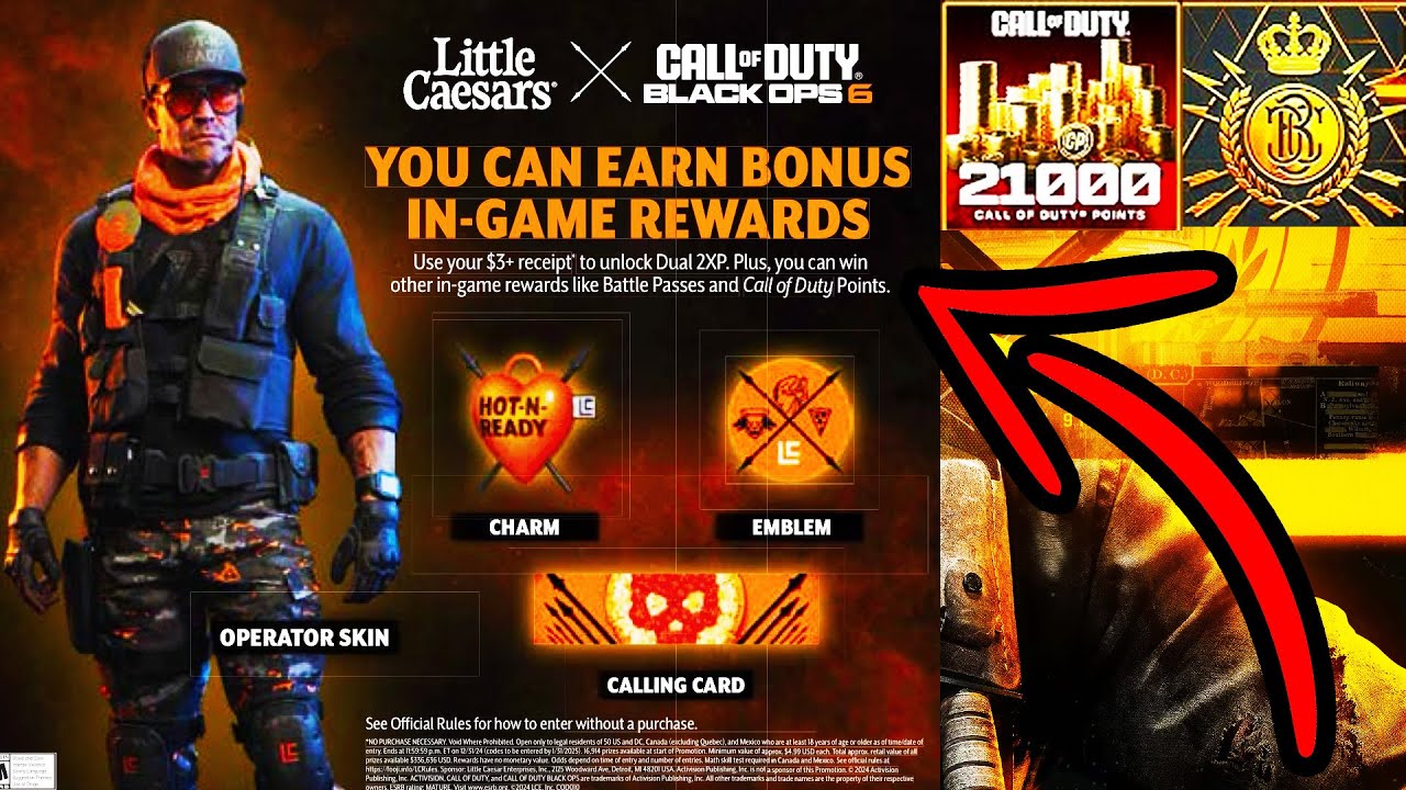UNLOCK ALL NEW BLACK OPS 6 LITTLE CAESARS Rewards - YouTube