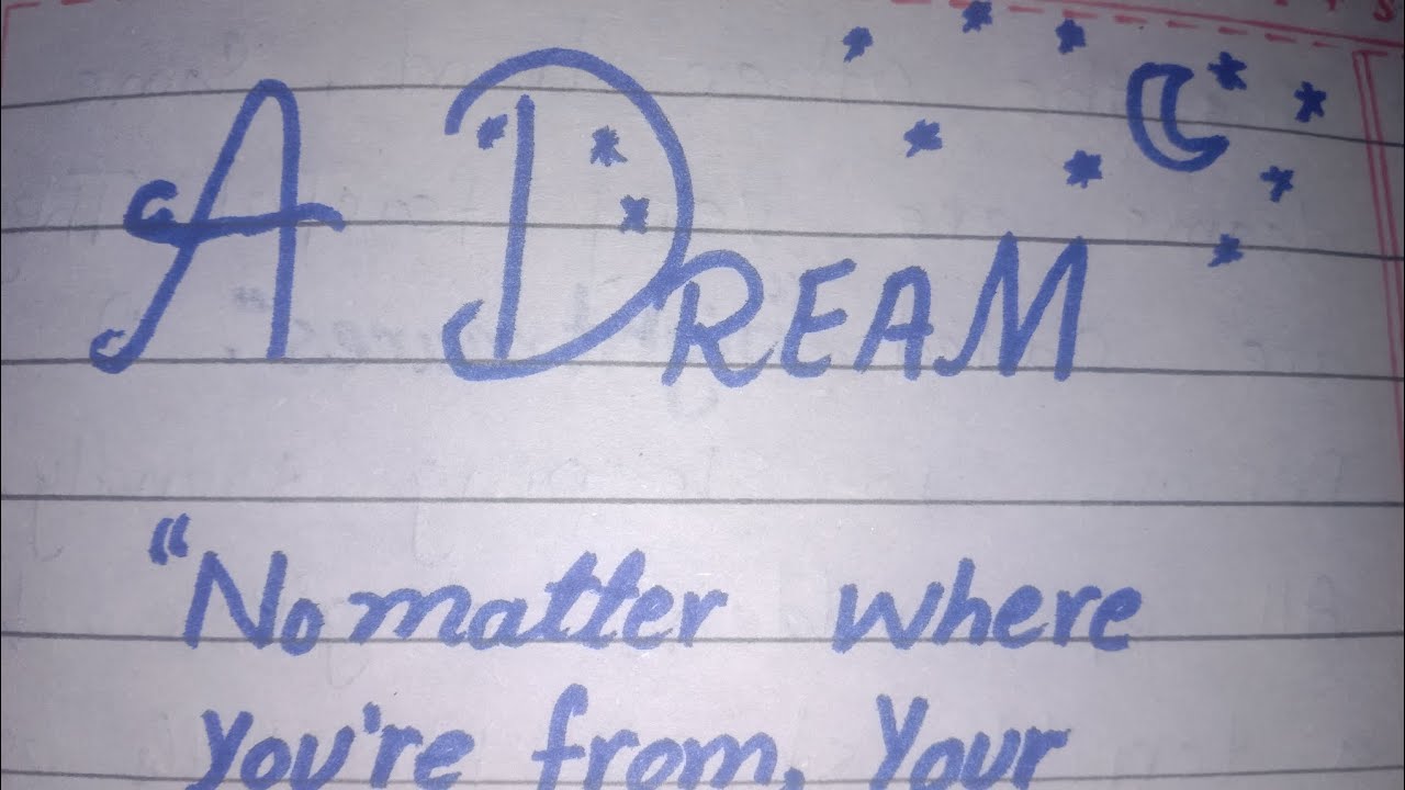 Essay on " A DREAM " with quotations - YouTube