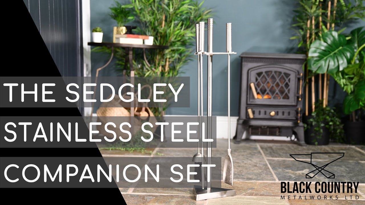 The Sedgley Stainless Steel Companion Set 71cm - YouTube