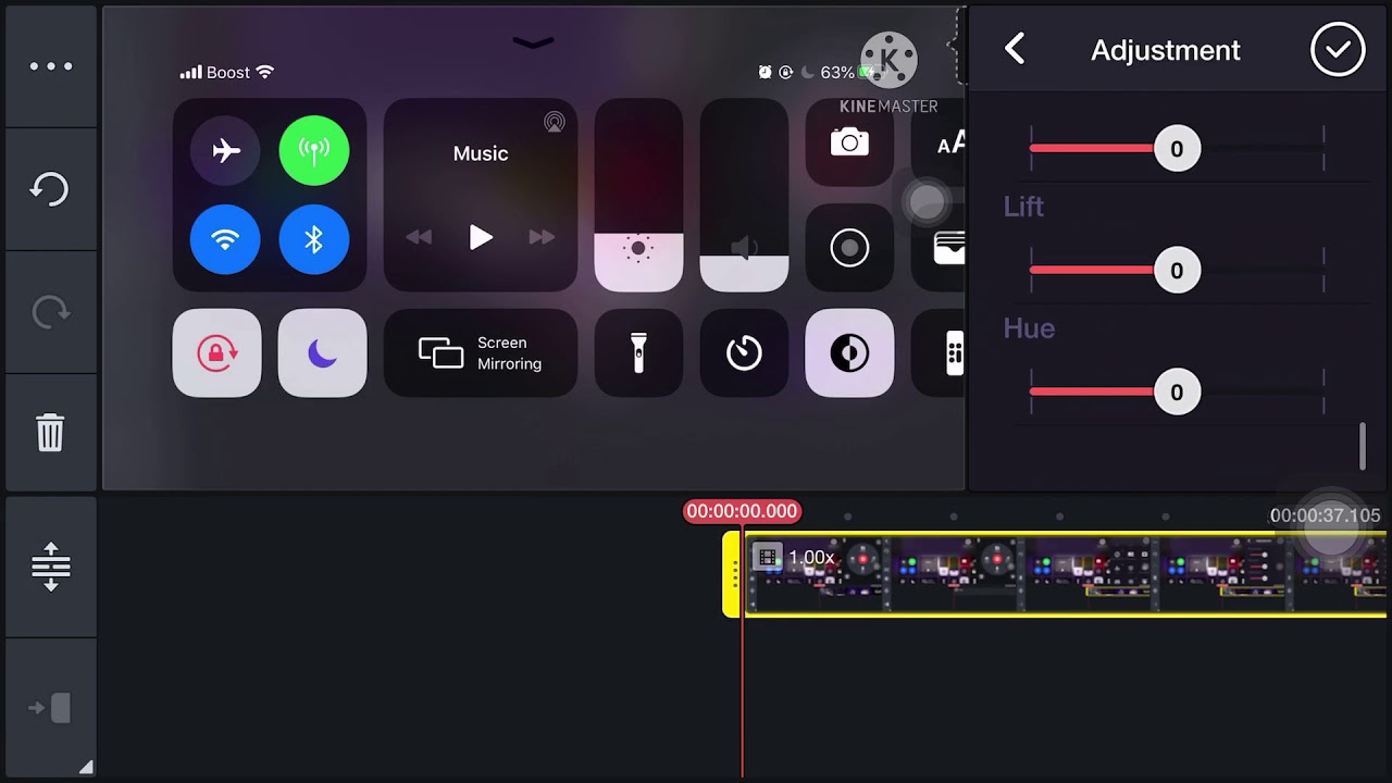 the hue menu in basic kinemaster (now u can make g major with it) - YouTube