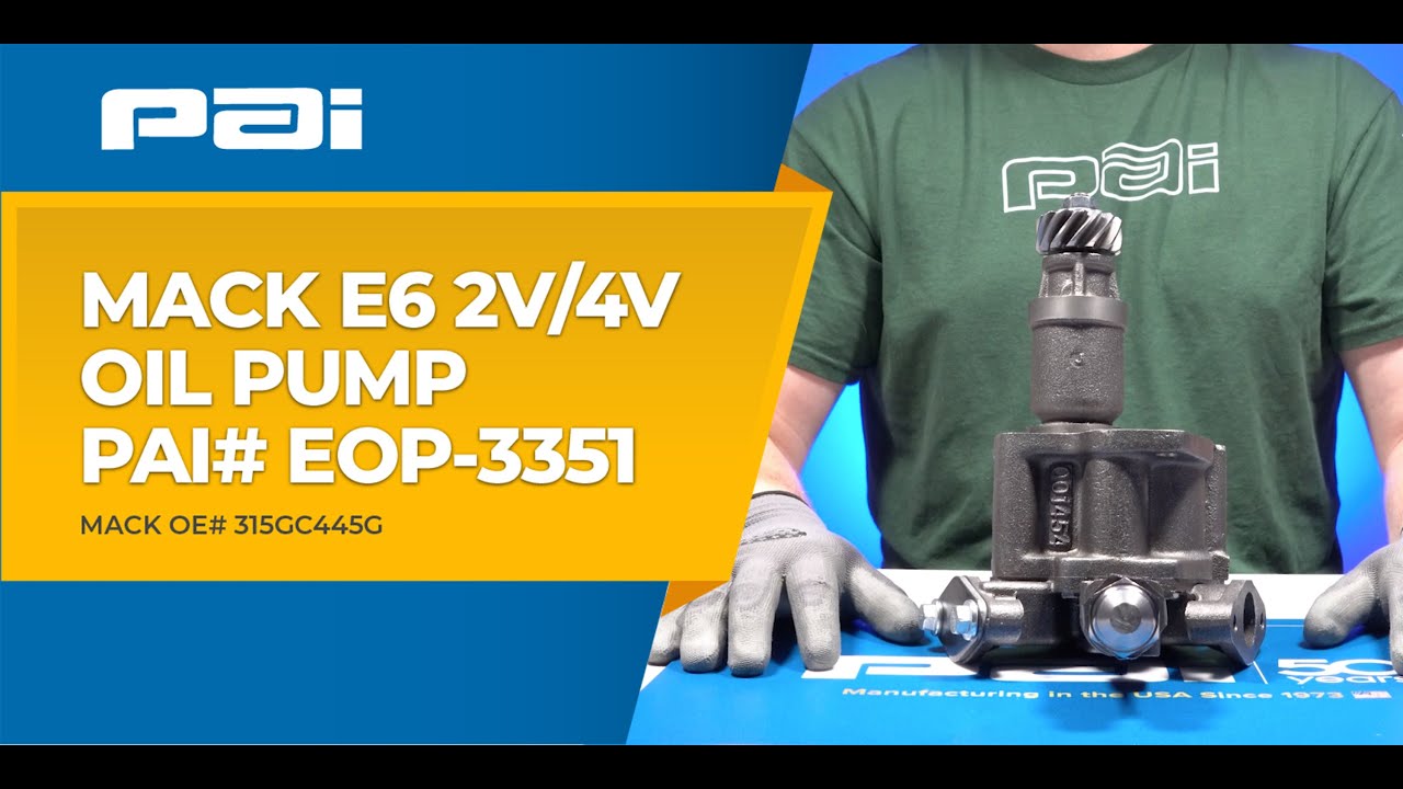 Mack E6 2V/4V Oil Pump (PAI# EOP-3351 | OEM# 315GC445G) - YouTube