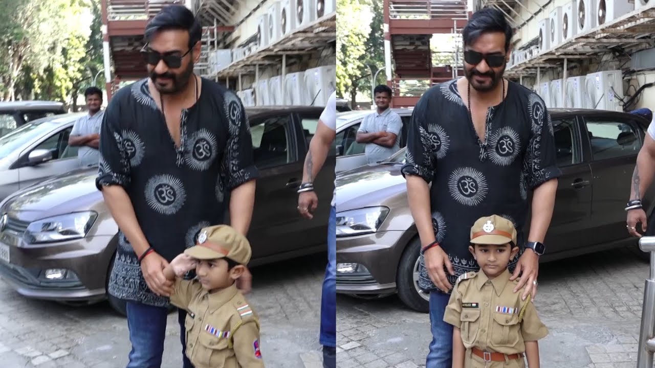 Ajay Devgn Meets His Little Fan, Kid Salute Ajay Outside The Theatre ...