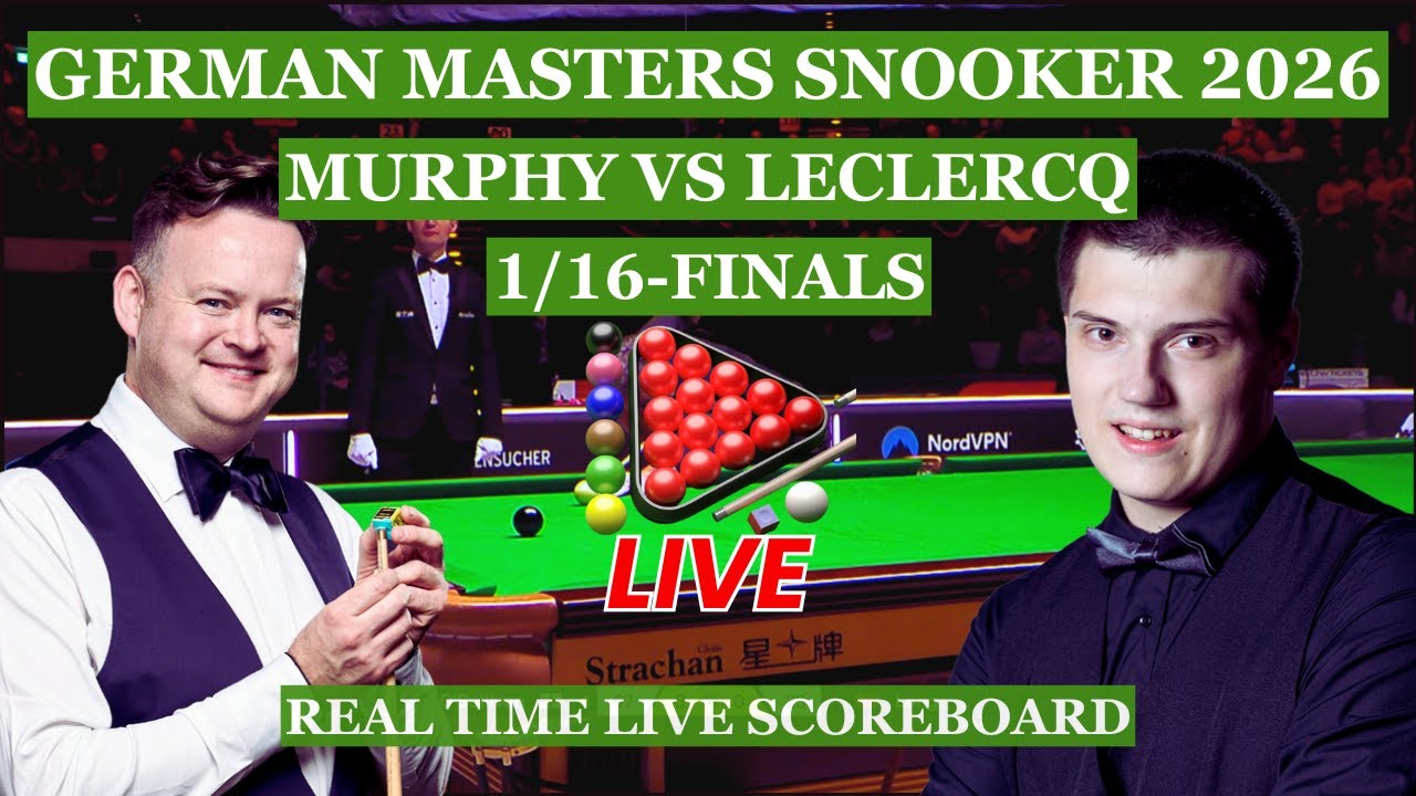 Shaun Murphy vs Julien Leclercq Live Scores | German Masters Snooker ...