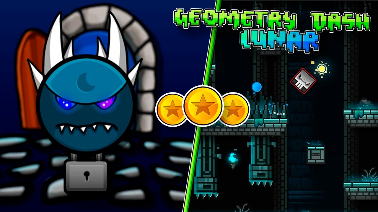 "The Lunar Hideout" VAULT CODES & REWARDS + "Ancient Ruins" [All Coins] | Geometry Dash: Lunar ...