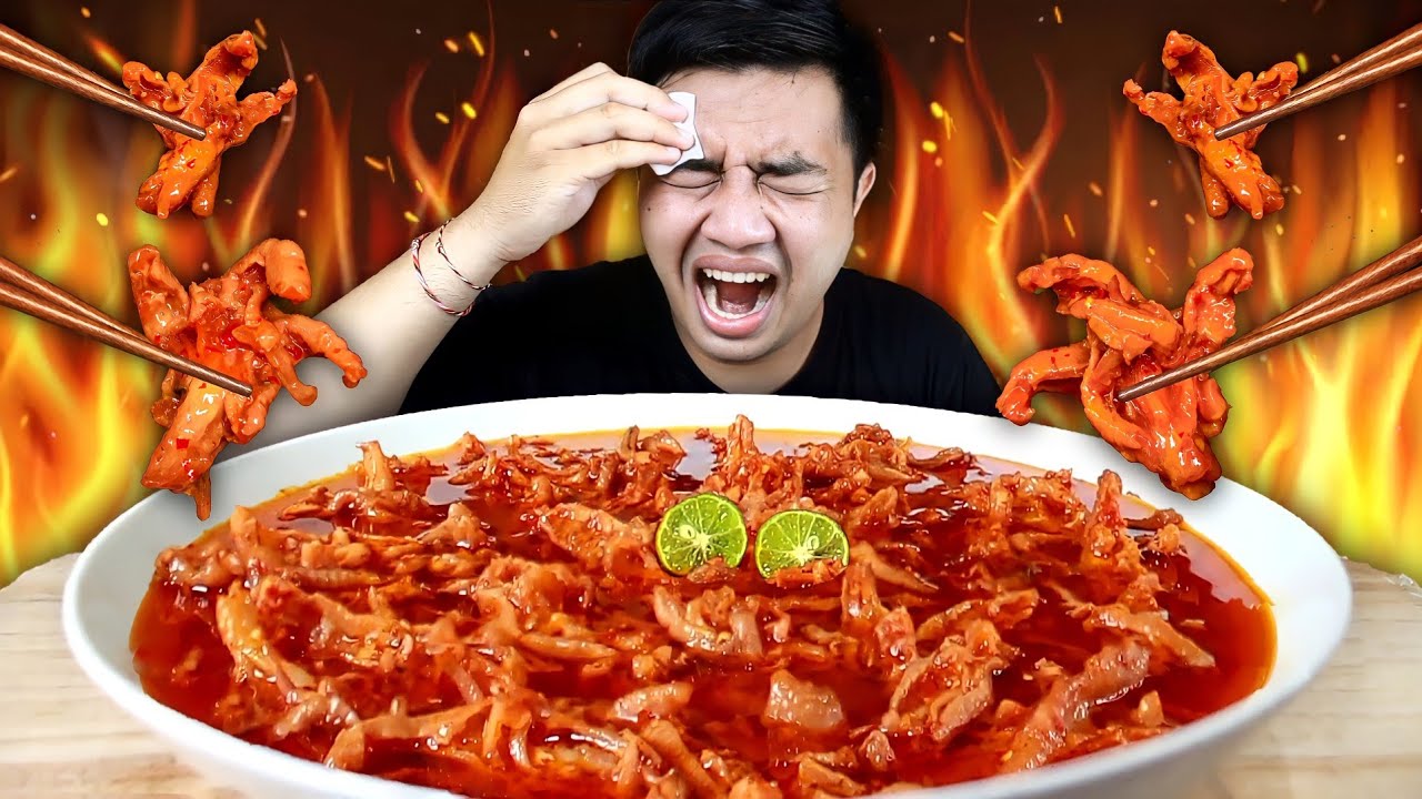 Mukbang Ceker Mercon Tanpa Tulang Kuah Pedas Hot Jeletot Asmr Ceker