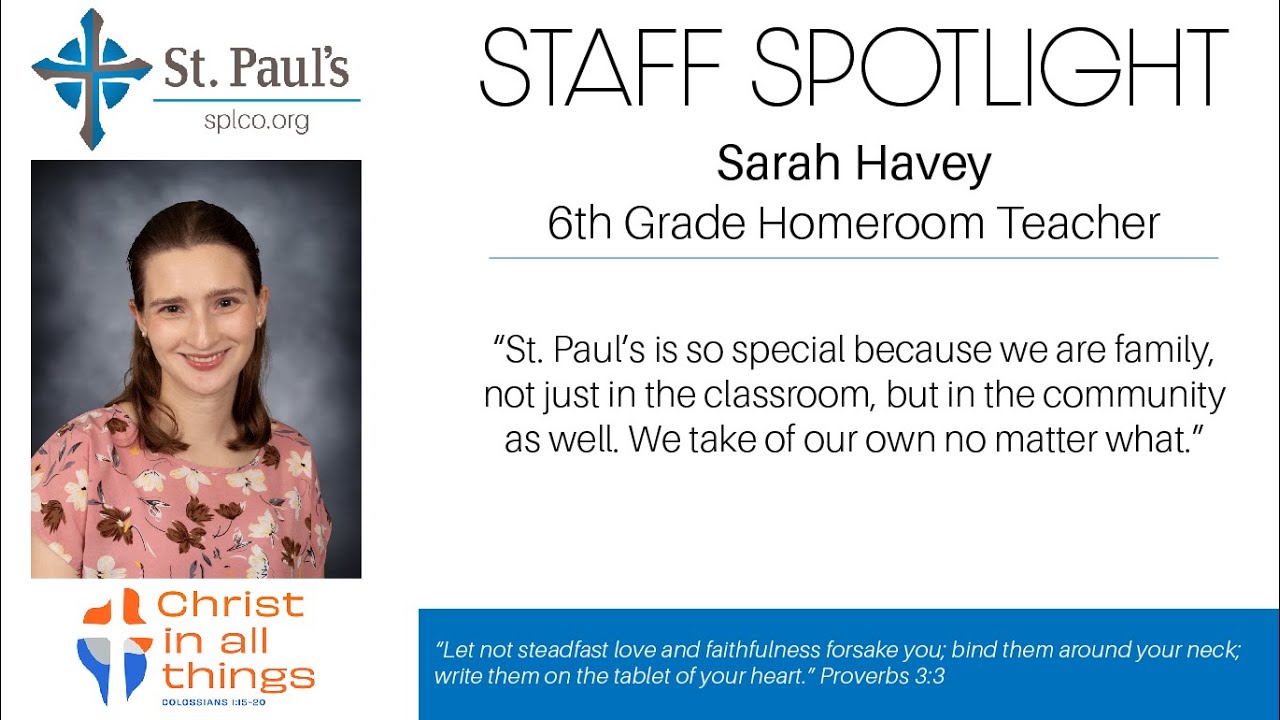 Staff Spotlight: Sarah Havey - YouTube