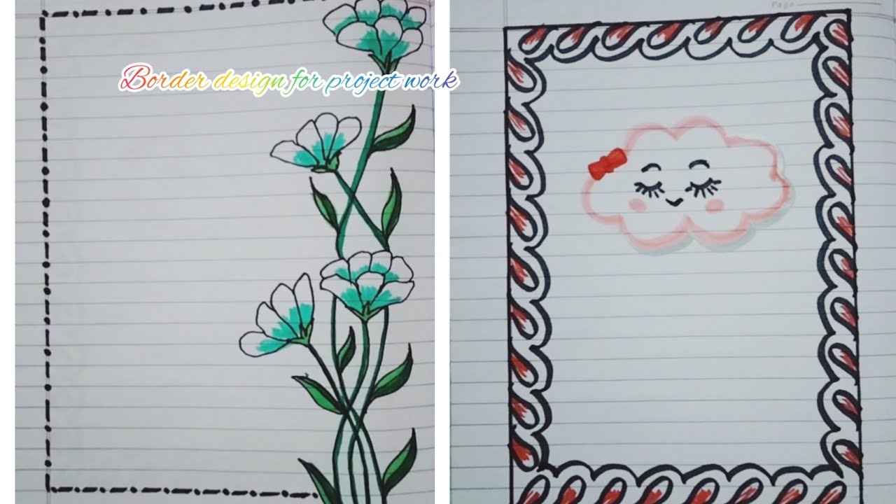 Border design for notebook 📒, assignment, project work/border design # ...