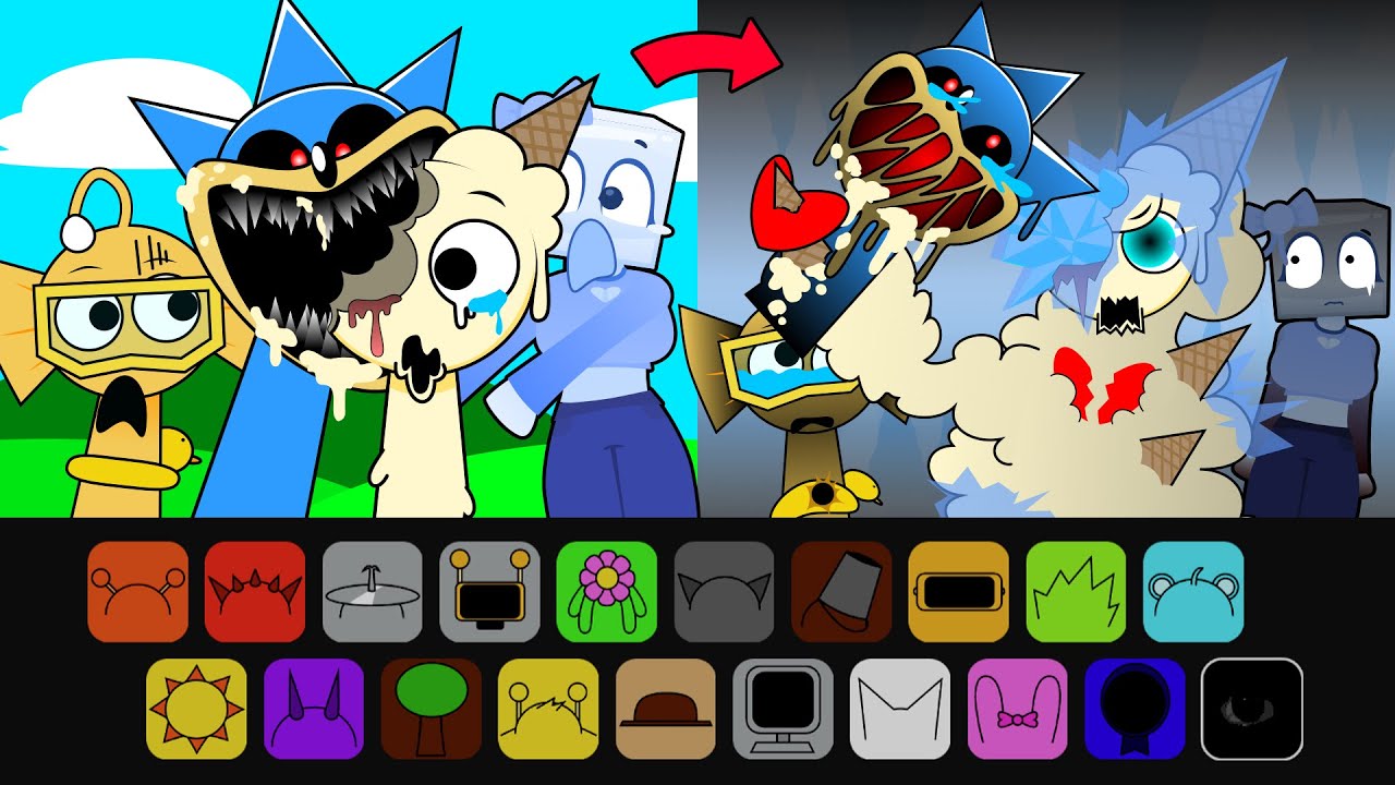 Sprunki Oc Vs Cool As Ice Sinner Edition, Sonic.exe x Creamy x Iciella ...