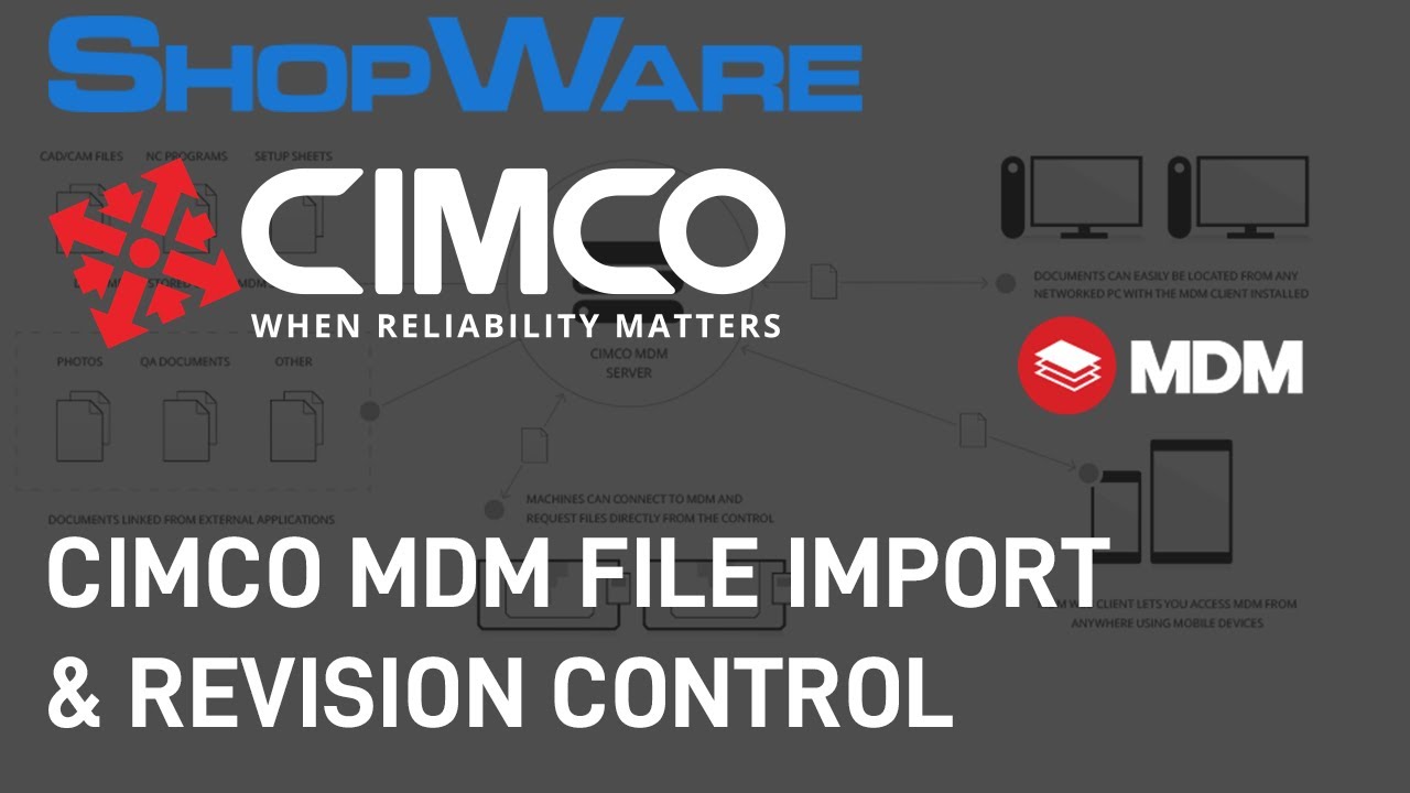 Cimco MDM Import Feature for File Revision Control - YouTube
