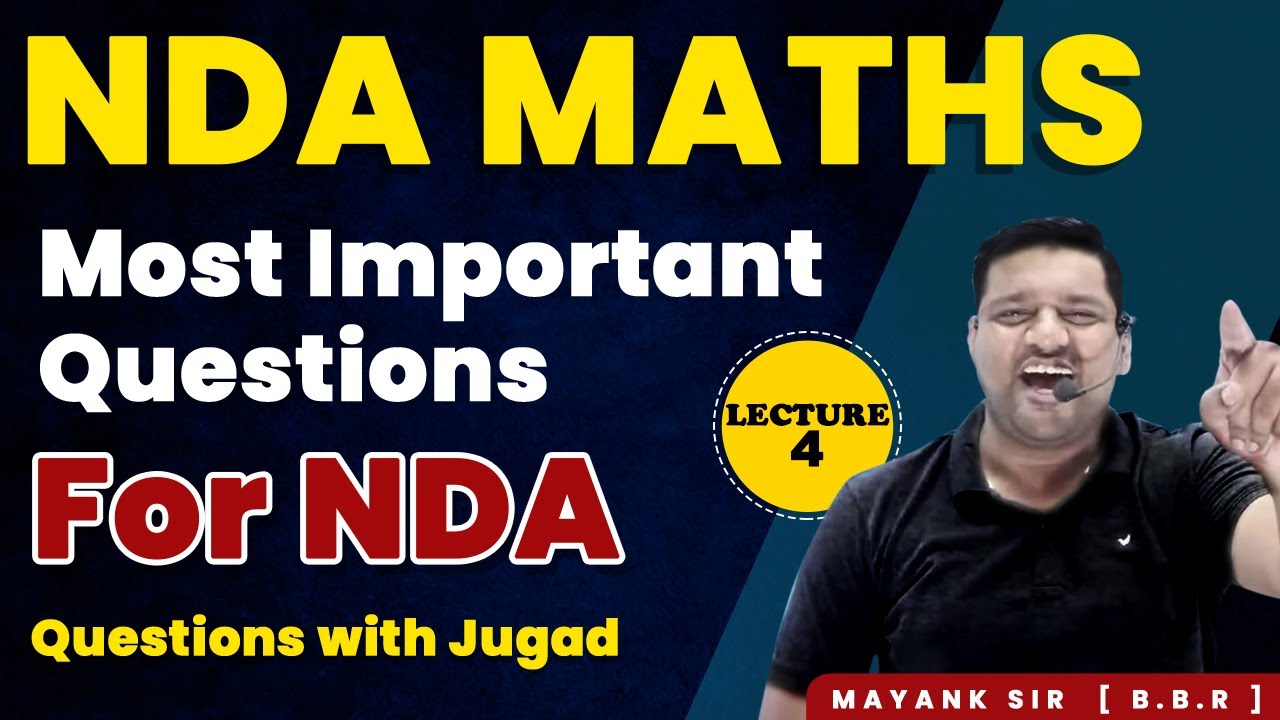 NDA Maths Most Important Questions | NDA Maths Preparation 2023 | NDA ...