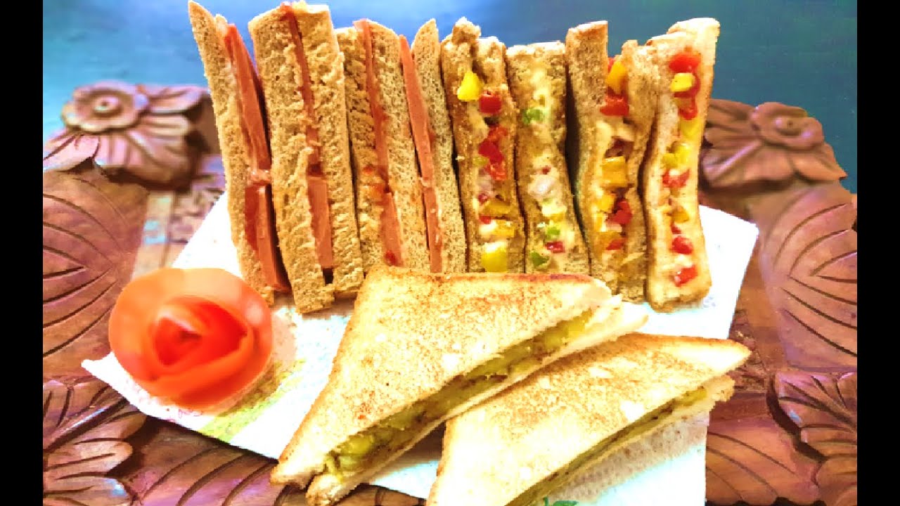 Variety Crunchy Sandwiches | Quick Snack/Tiffin - YouTube