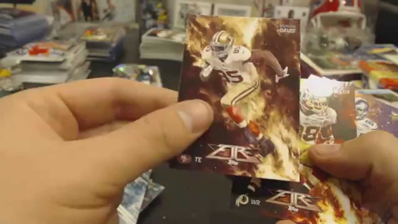 2014 Topps Fire Football Value Blaster Box Break - YouTube