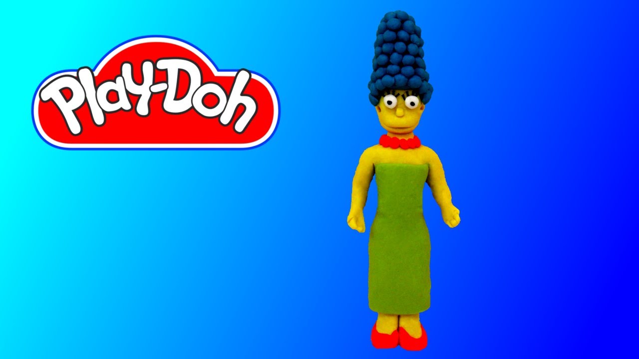 How to make Play-Doh Marge Simpson - YouTube