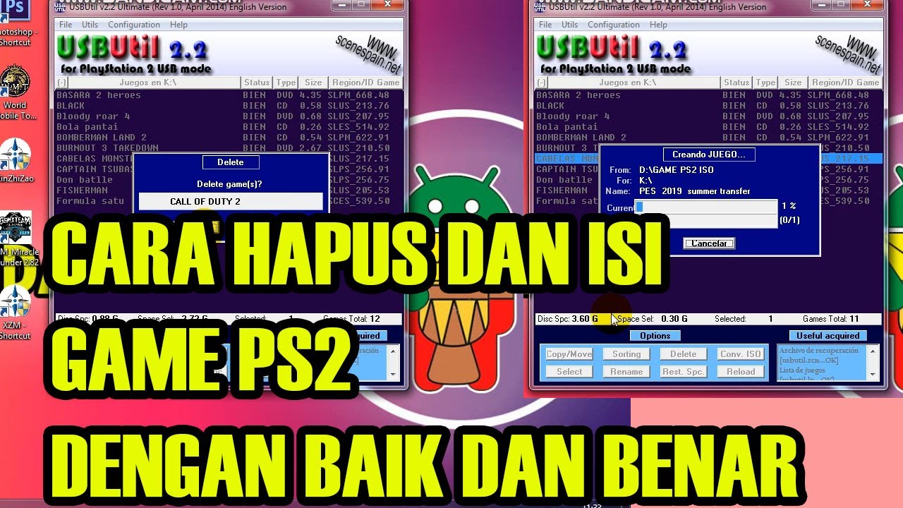 CARA HAPUS DAN ISI GAME PS2 DENGAN BAIK DAN BENAR - YouTube