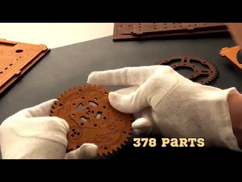 WOODEN.CITY Steampunk 3D Puzzle Clock 🕰 DIY Mechanical Kit for Adults | Wall Decor Gift #shorts