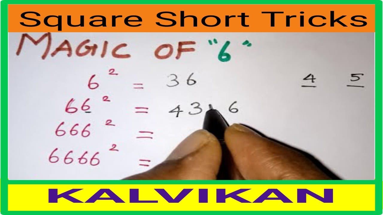 Easy Method to Find Square in Tamil / Square Tricks in Tamil / Kalvikan ...