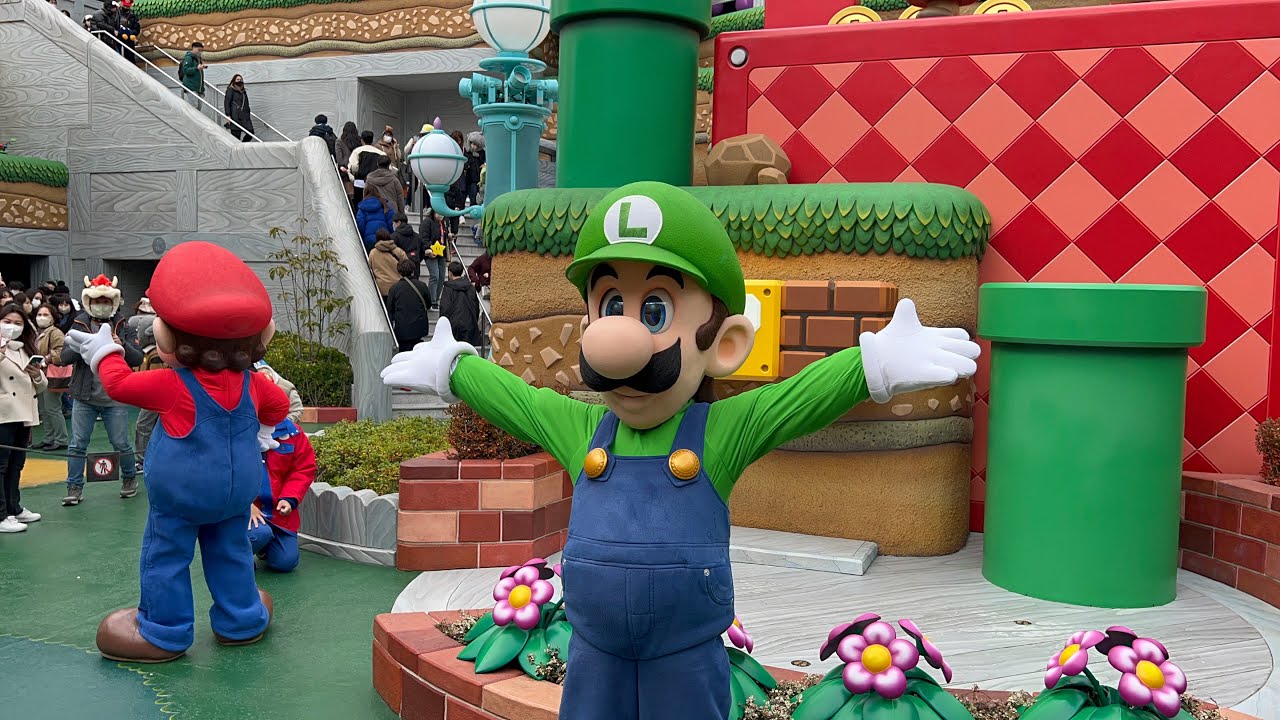 USJ 슈퍼닌텐도월드 마리오 루이지 등장 - YouTube