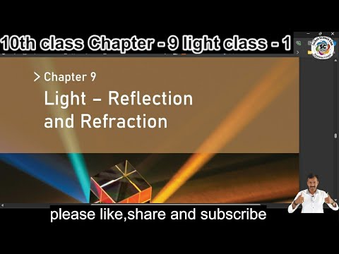 10th physics LIGHT reflection and refraction class - 1 - YouTube