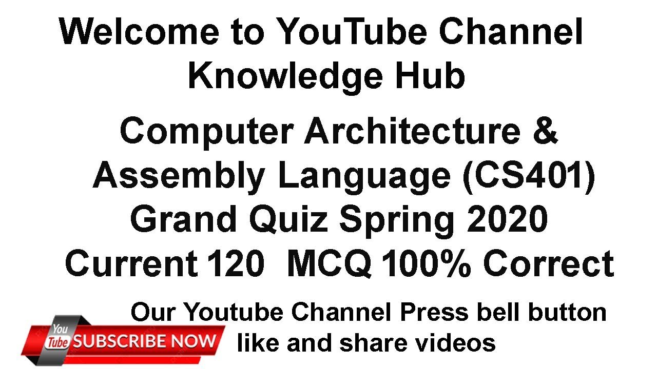 Cs401 Grand Quiz 120 Mcq Spring 2020 Youtube