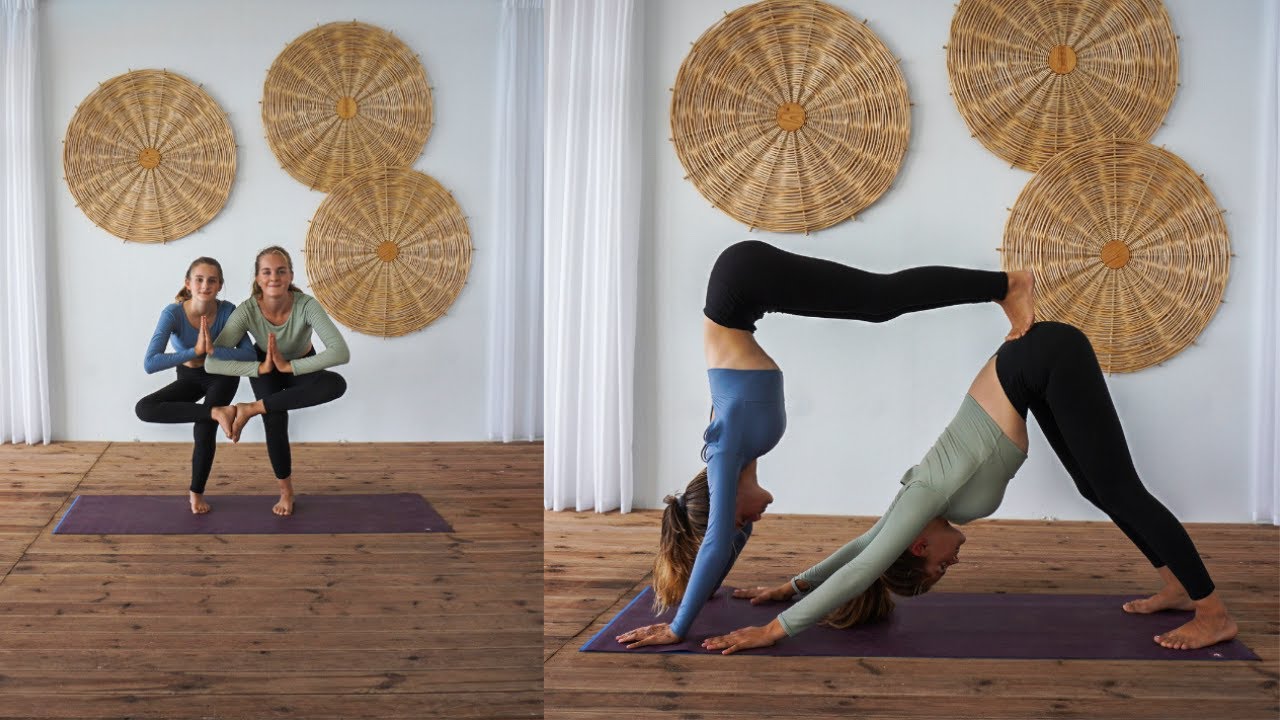 Partner Yoga | Two Person Yoga | Santorini Greece | Acro Yoga ...