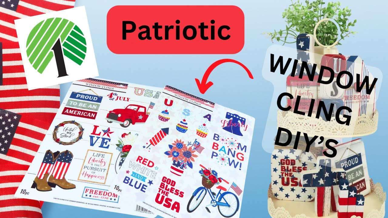 ((NEW)) DOLLAR TREE WINDOW CLING CRAFTS | TIERED TRAY | 5 UNDER $5 ...