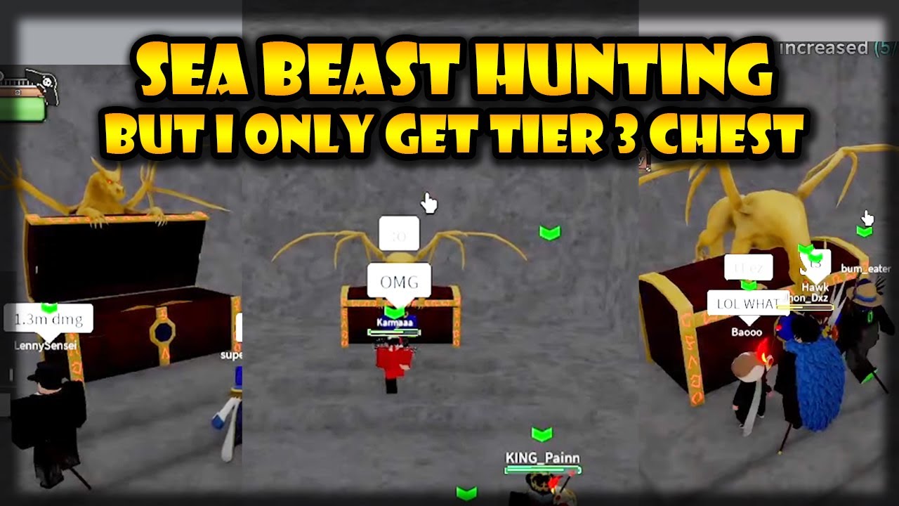Sea Beast Hunting But I Only Get Tier 3 Chest *LUCKY* Part 2 in Roblox ...