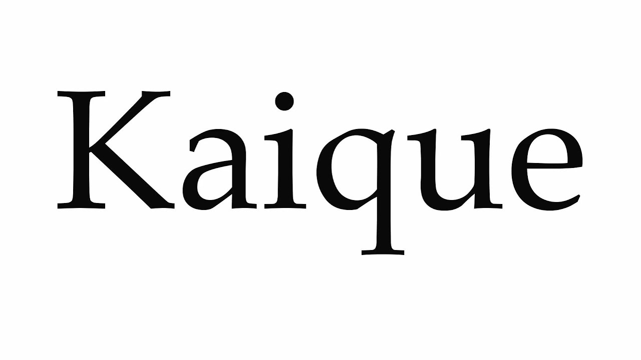 How to Pronounce Kaique - YouTube