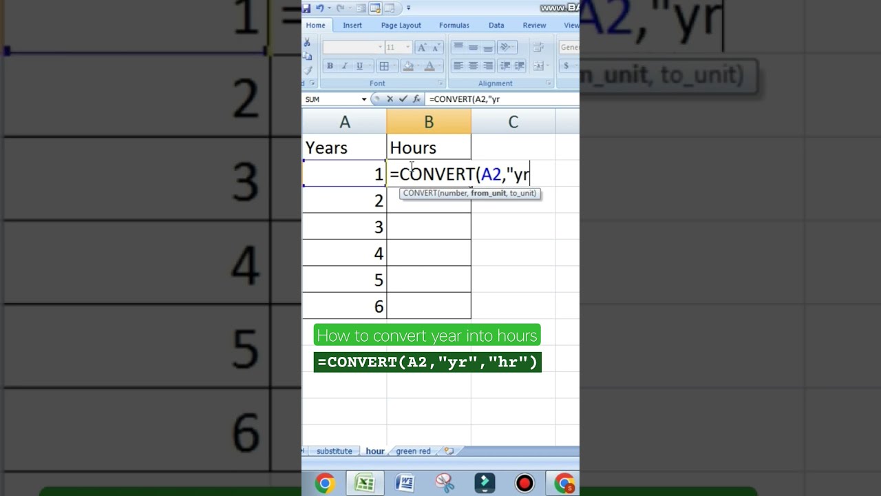 How To Convert Year Into Hours excel dataanalysis excelformulas How To Convert Year Into Hours excel dataanalysis excelformulas