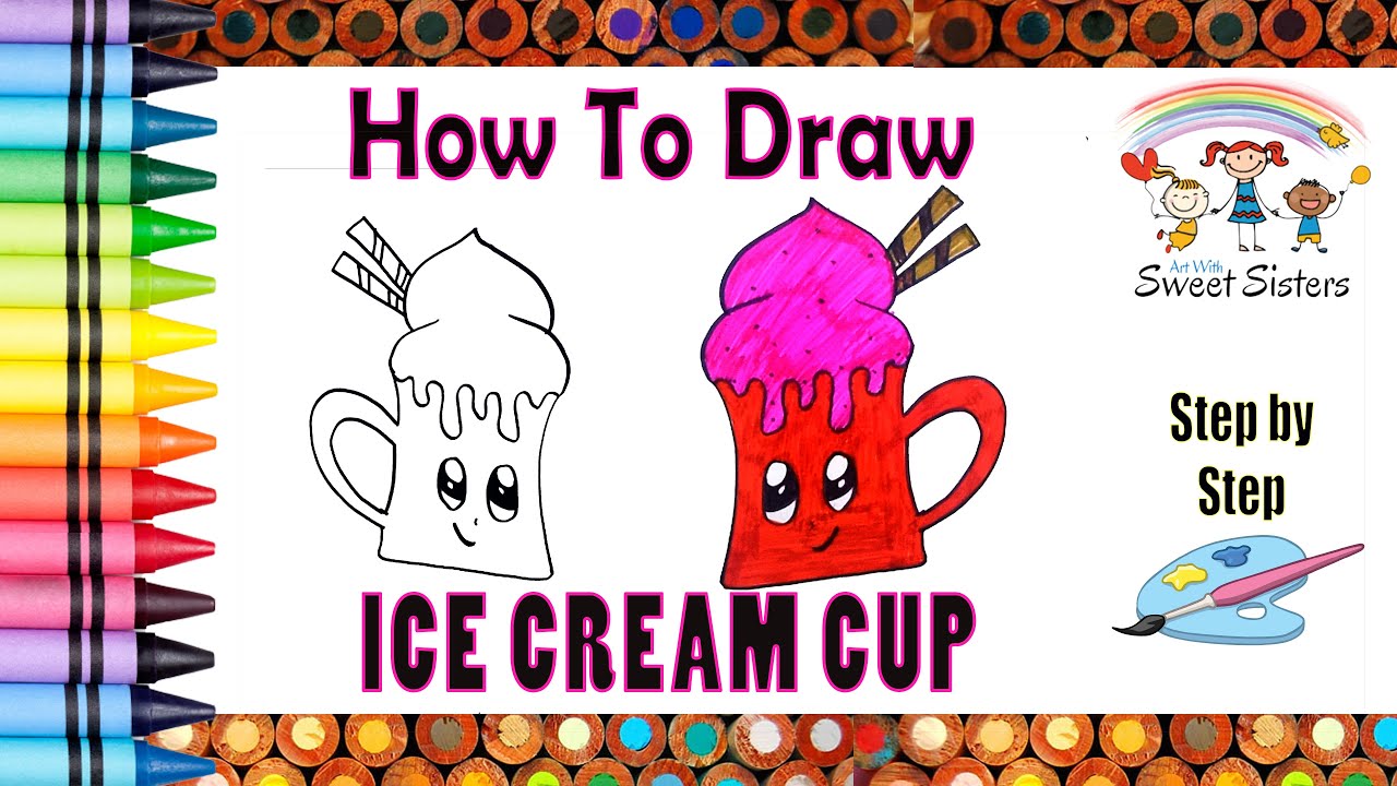 How to Draw Ice Cream Cup 🍨 - YouTube