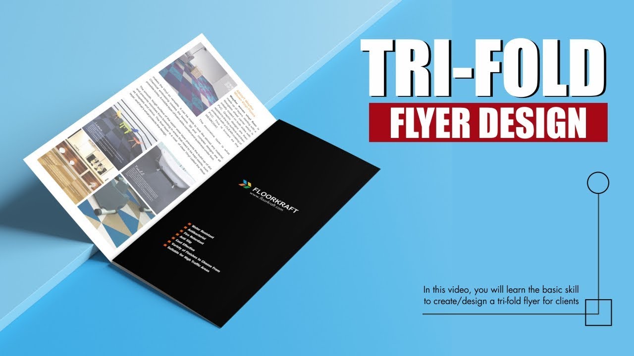 TRIFOLD FLYER / BROCHURE DESIGN - HOW TO DESIGN A TRIFOLD FLYER - YouTube