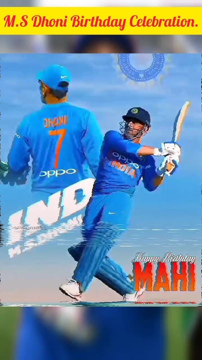 Ms Dhoni Happy Birthday | Happy Birthday Dhoni #dhoni #t20worldcup # ...
