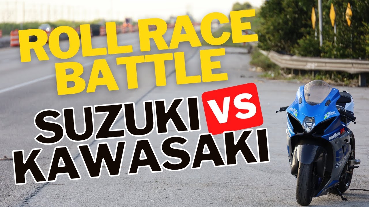 Back to Roll Racing | Zuke Nation takes on the Kaw's GSXR VS ZX10R VS ...