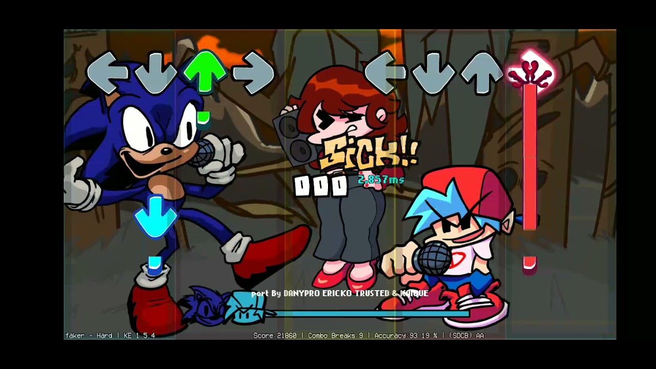 vs faker sonic fnf - YouTube